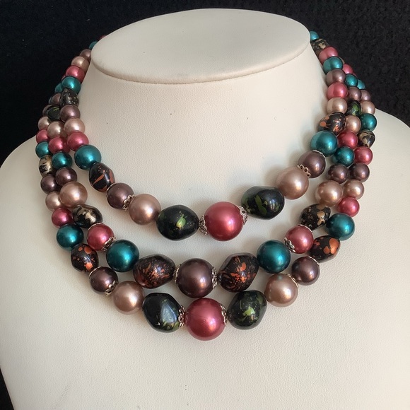 Japan | Jewelry | Vintage Japan Multi Color Beads Necklace | Poshmark